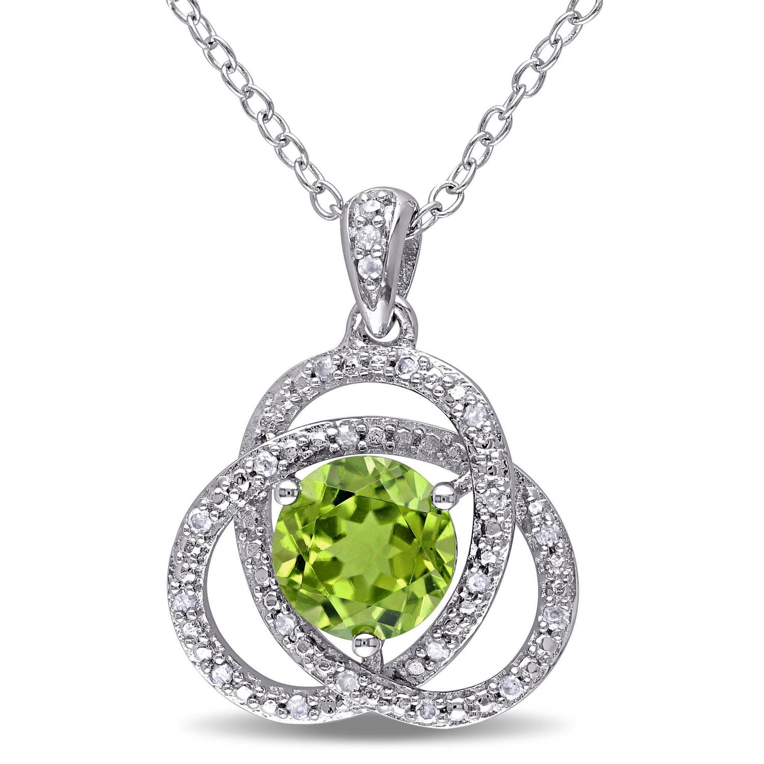Click here for Tangelo 1-1/2 Carat T. G.W. Peridot And 1/10 Carat... prices