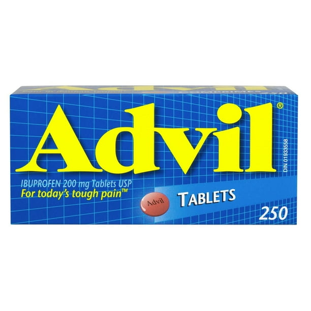 Advil Regular Strength Ibuprofen Tablets for Headaches and Pain Relief, 200 mg, 250 Count ...