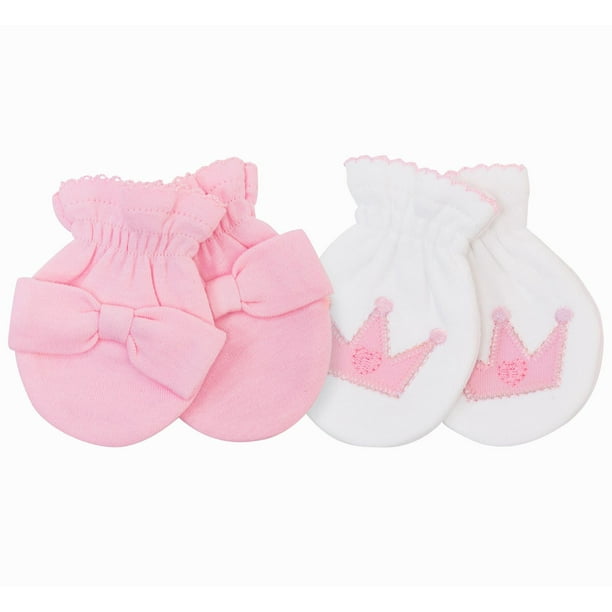 Gerber Newborn Baby Girl 2 Pack Mittens - Pink - Walmart.ca