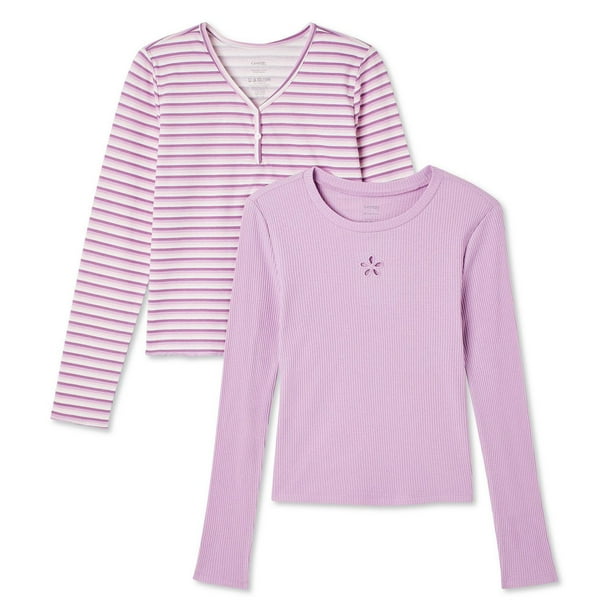 George Girls' Long Sleeve Tees 2-Pack - Walmart.ca