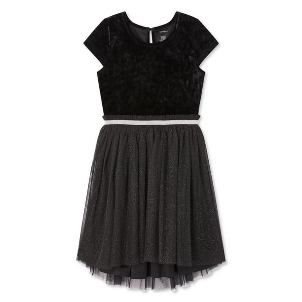 George Girls' Velour and Mesh Dress - Walmart.ca