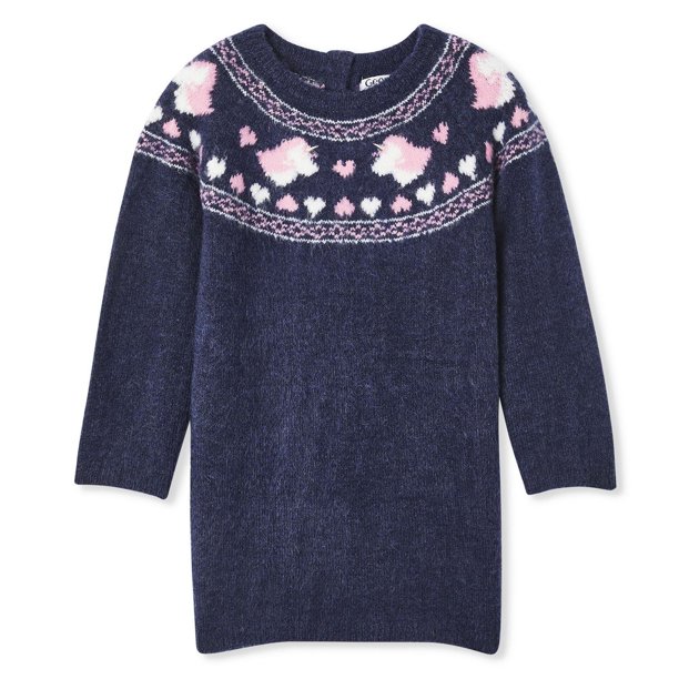 George Toddler Girls' Fair Isle Sweater Dress - Walmart.ca