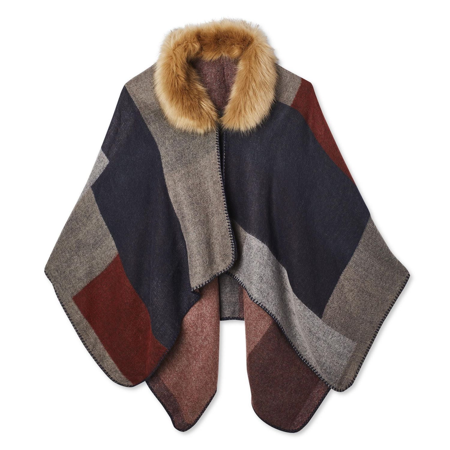 George Women's Fur Collar Ruana | Walmart Canada