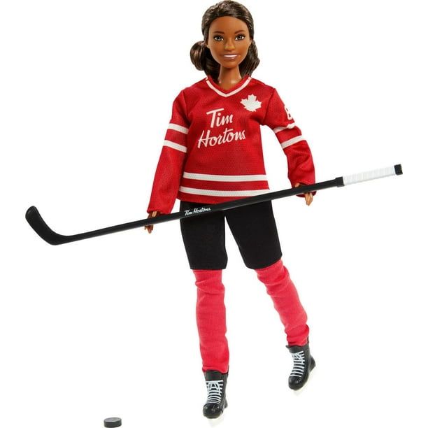 Barbie Signature Tim Hortons Doll in Hockey Uniform - Brunette Hair ...