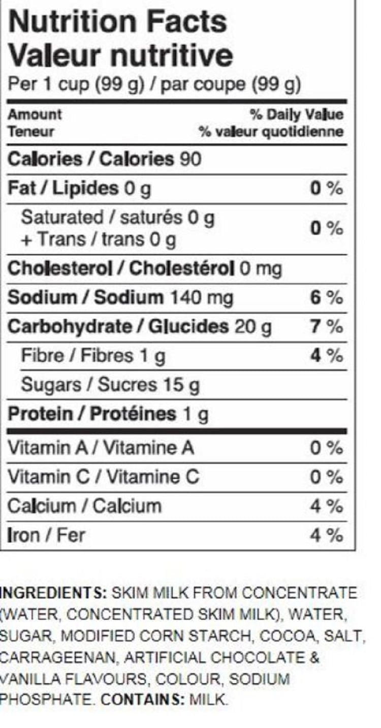 Snack Pack Fat Free Chocolate Pudding Nutrition Facts | Besto Blog