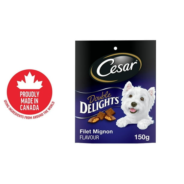 CESAR DOUBLE DELIGHTS Dog Treats, Small Adult Dogs, Filet Mignon ...