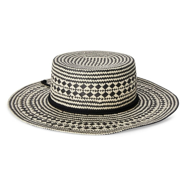 Time and Tru Women's 2-Tone Boater Hat - Walmart.ca