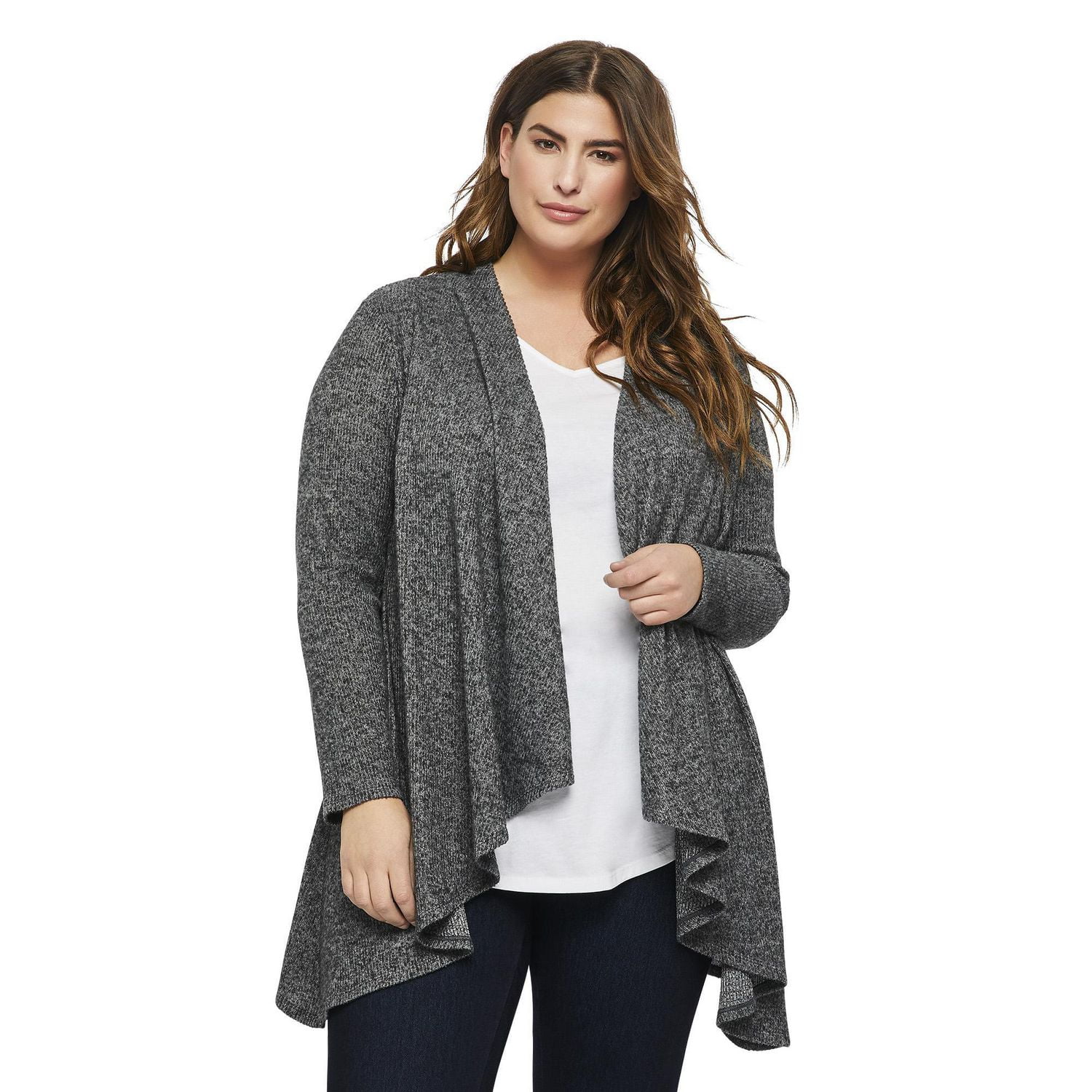 George Plus Women's Open Waterfall Cardigan - Walmart.ca