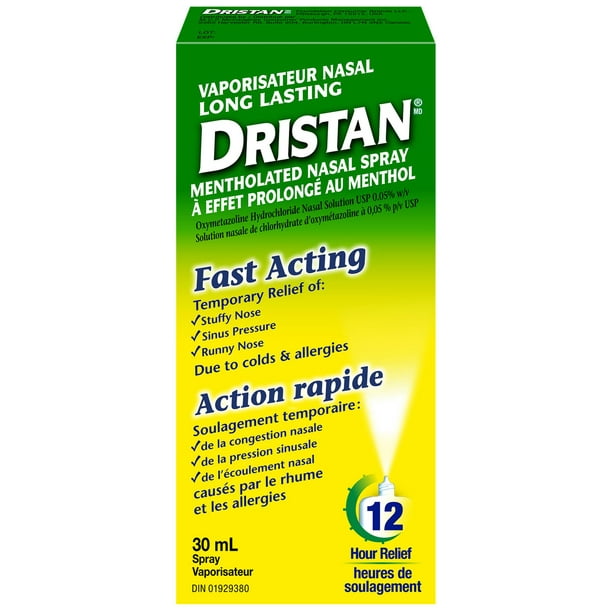 Dristan Mentholated Nasal Spray - Long Lasting , Fast Acting, 30ml ...