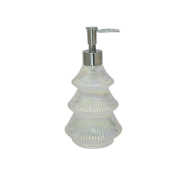 Holiday Time Iridescent Tree Soap and Lotion Pump, Holiday Glass Soap ...