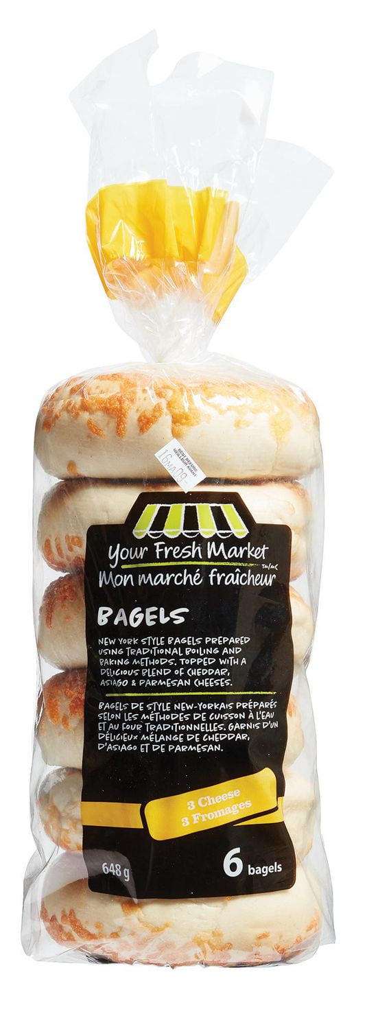 Your Fresh Market Bagels Three Cheese | Walmart Canada