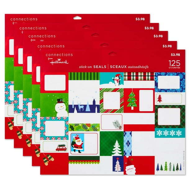 Hallmark Peel 'n' Stick Holiday Gift Tags (Assorted Holiday Designs ...