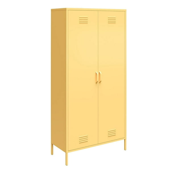 Novogratz Cache Tall 2 Door Metal Locker Cabinet, Yellow - Walmart.ca