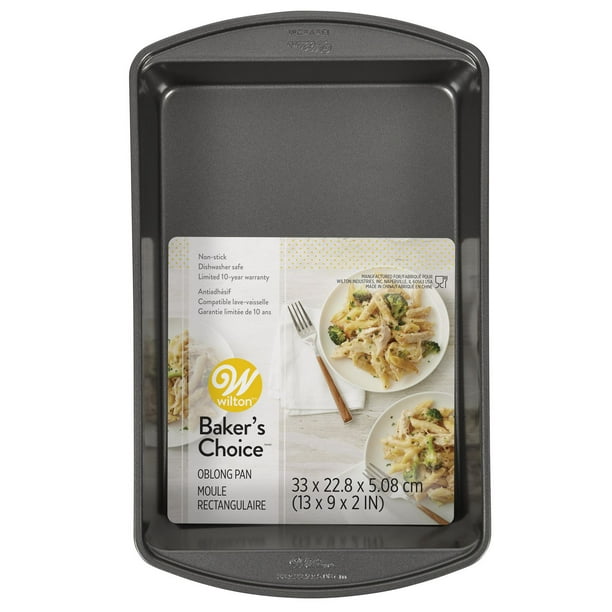 Wilton Baker's Choice Non-Stick Bakeware Oblong Cake Pan, Oblong Pan, 9 ...