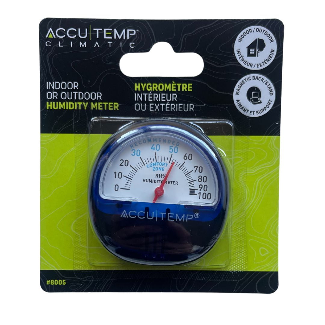 Accutemp Climatic Indoor or Outdoor Humidity Meter Compact Blue Magnetic Model 8005 Registers in RH Walmart