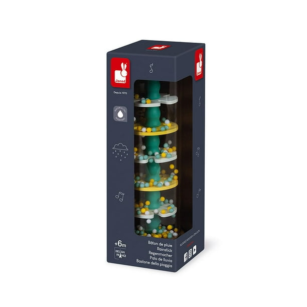 Janod Pure Collection Beaded Bumble Bee Rainstick My First Music Toy ...