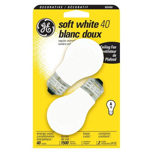 GE Lighting Canada Ge 40W Ceiling Fan Soft White 2 Pack - Walmart.ca