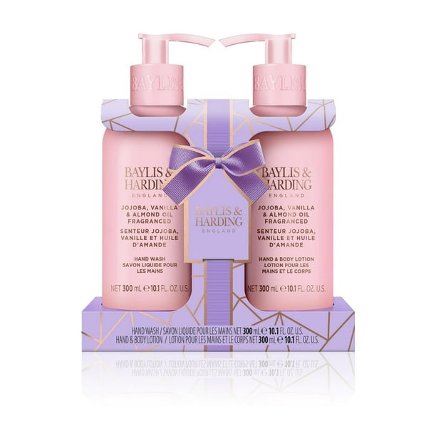 Baylis & Harding Jojoba, Vanilla & Almond Oil 2 Bottle Set, Containing: 300ml Bottle Hand Wash ...