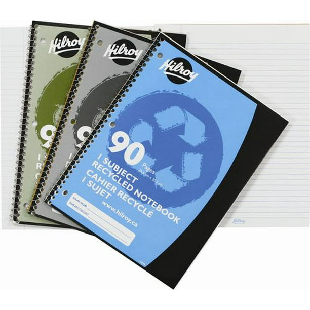 Hilroy 1 Subject Recycled Notebook, 10-½" x 8", 90 Page - Walmart.ca