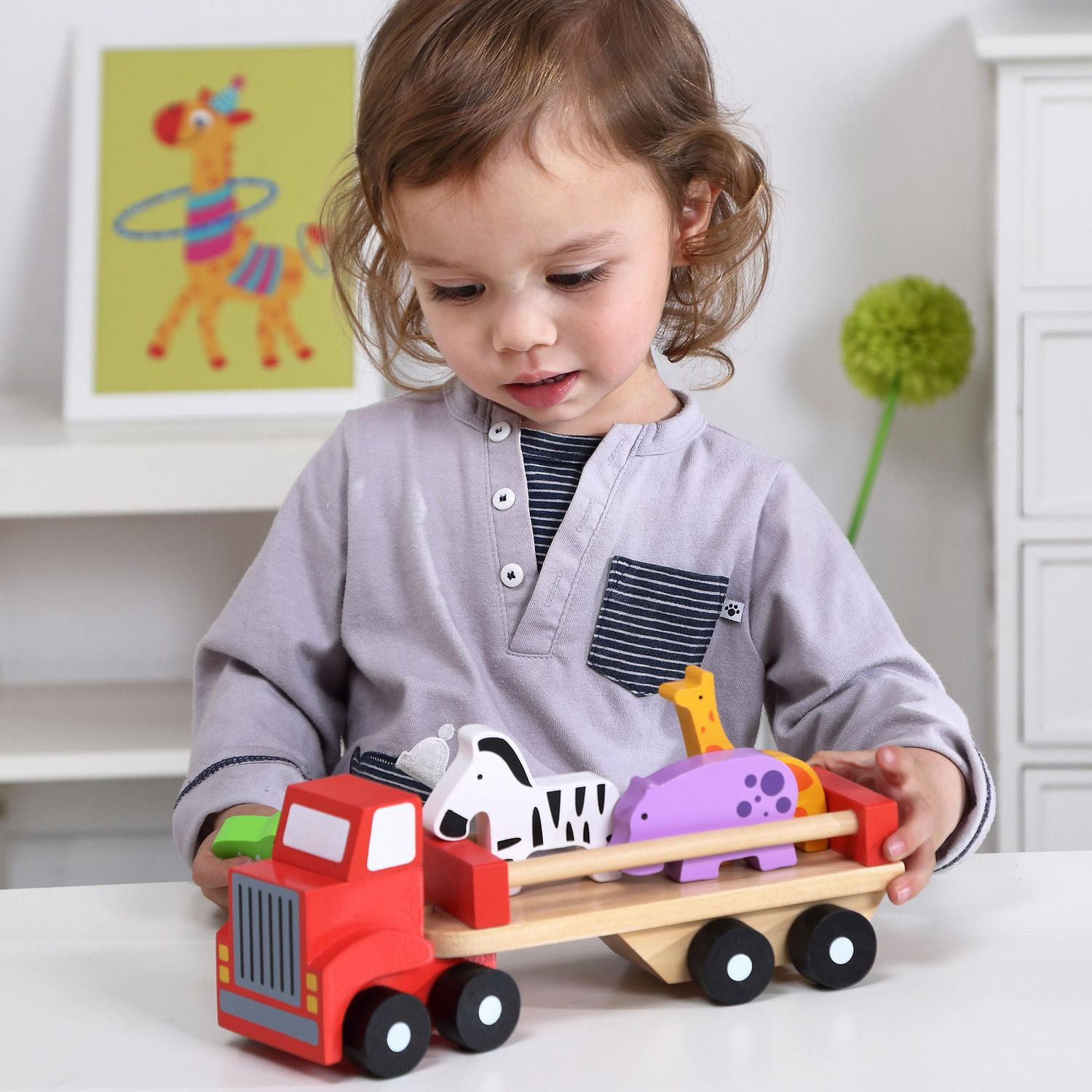 Tooky Toy Fun and Educational Wooden 52 Piece Construction