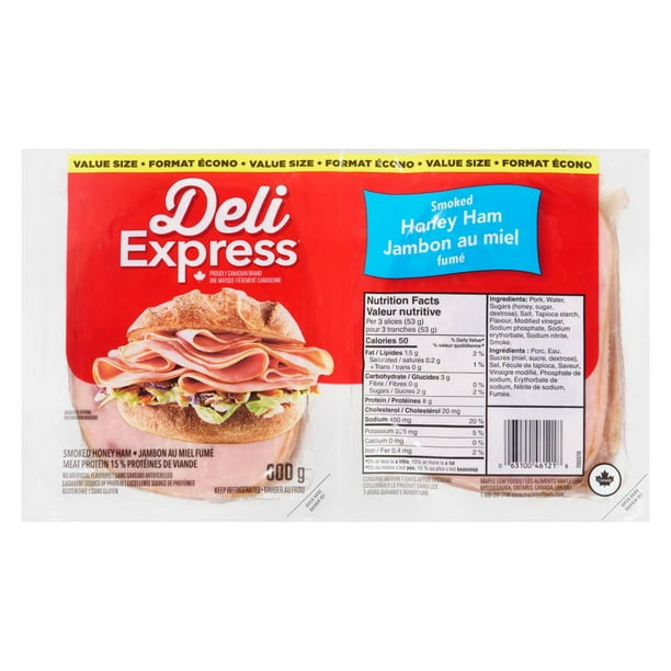 Deli Express Smoked Honey Ham, 600 g - Walmart.ca