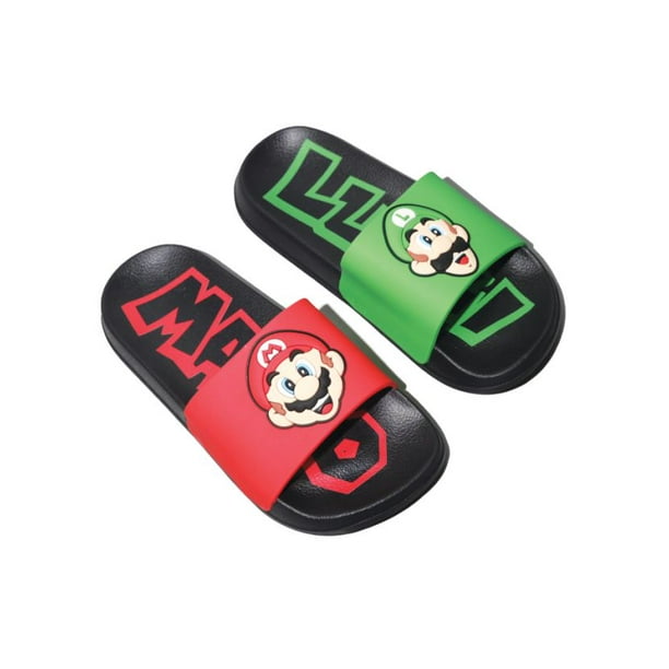 Youth Boy Mario and Luigi Soccer Slide Sandals - Walmart.ca