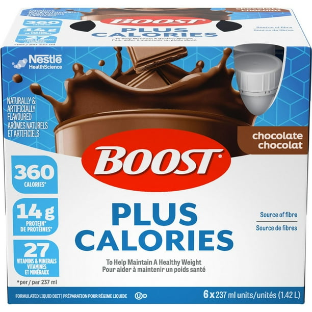 BOOST PLUS Complete Nutrition Drink – Chocolate, 6 x 237 ml, 6 x 237 ML ...