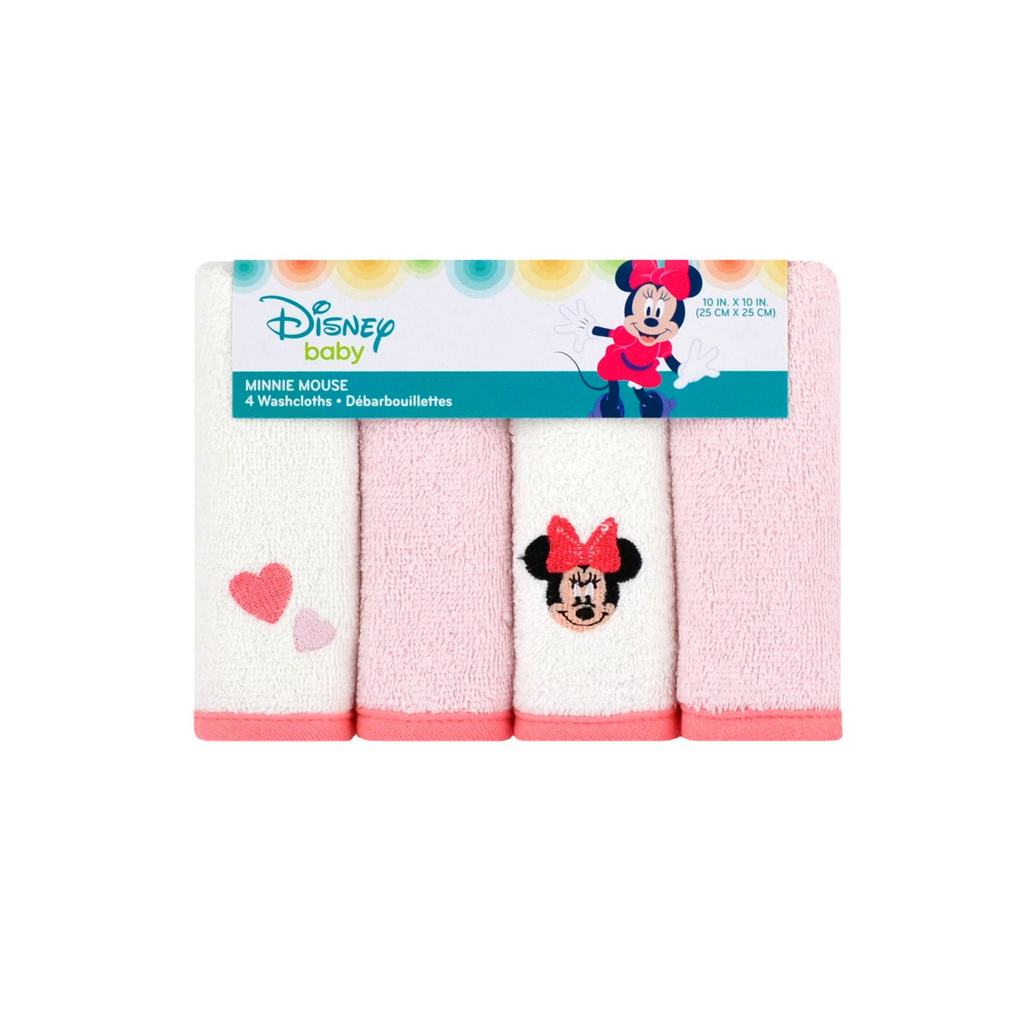 Disney Girls' Minnie Mouse Washcloths - Pack of 4 | Walmart Canada