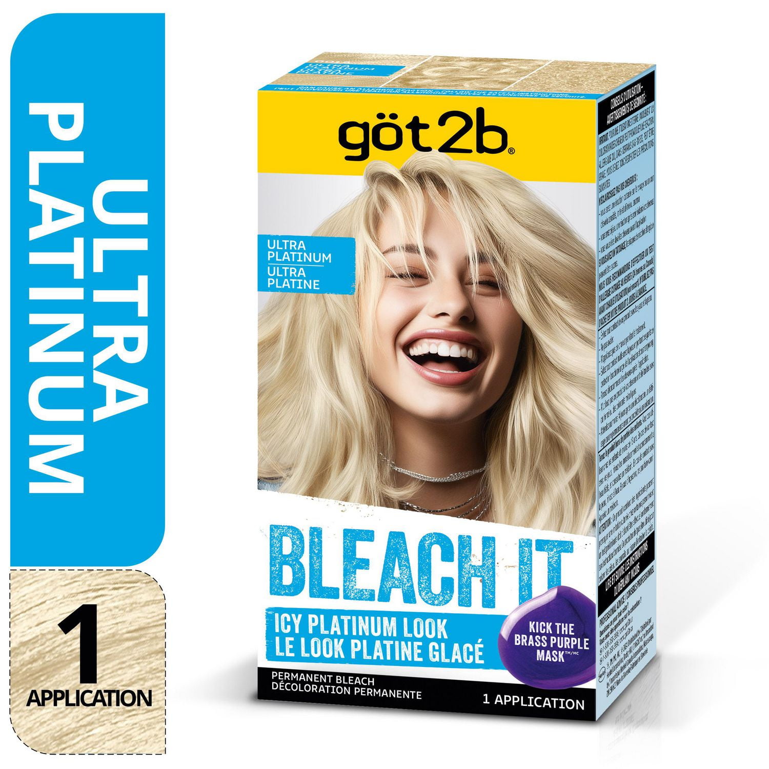 Got2b Bleach It Permanent Hair Color, 00A Ultra Platinum, 1 application ...