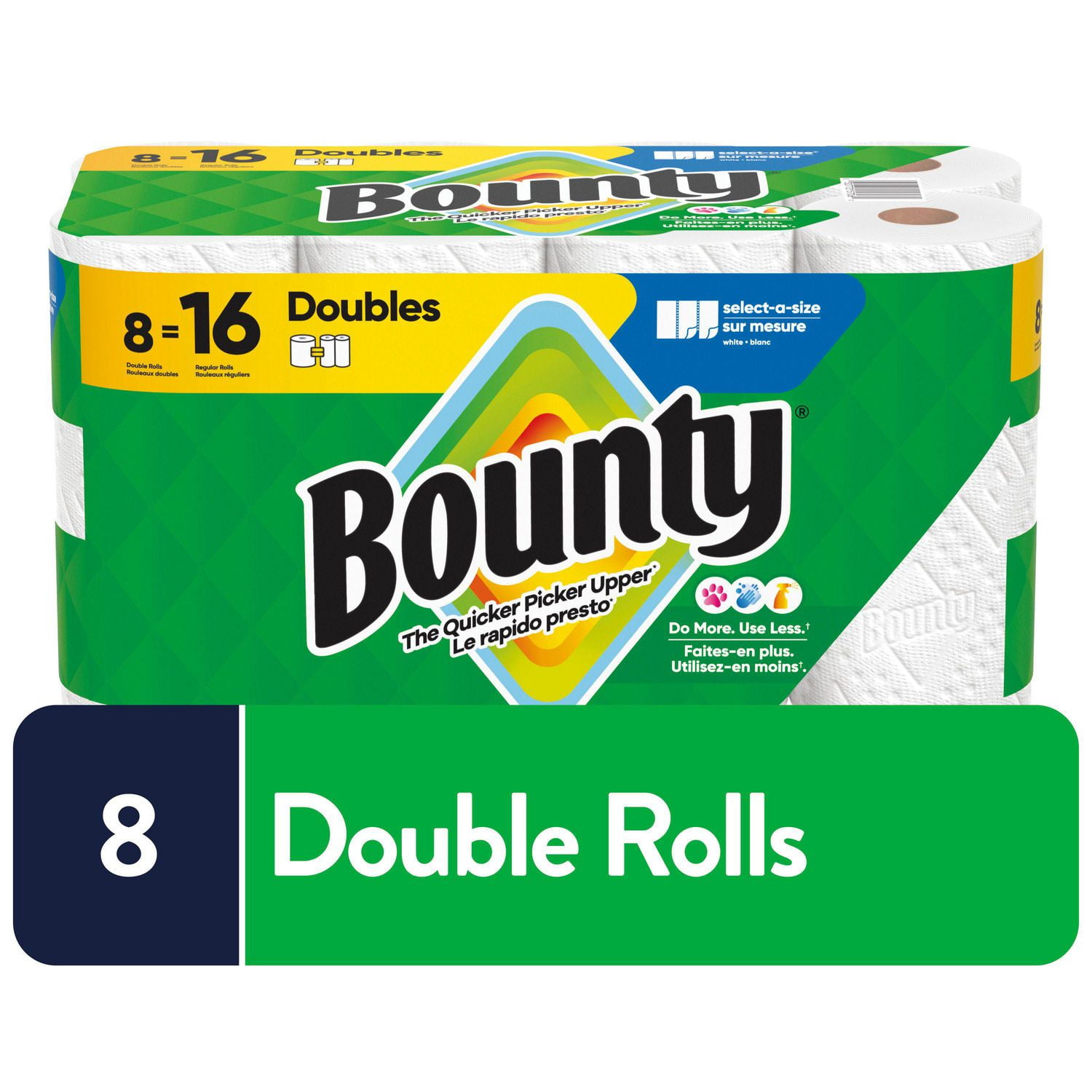 Bounty Paper Towels Select-A-Size White, 8 Double Rolls Per Roll - Walmart.ca