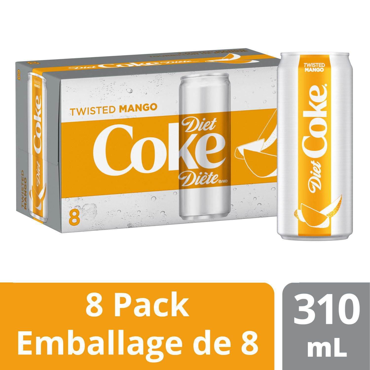 Diet Coke Twisted Mango 310mL Cans, 8 Pack | Walmart Canada