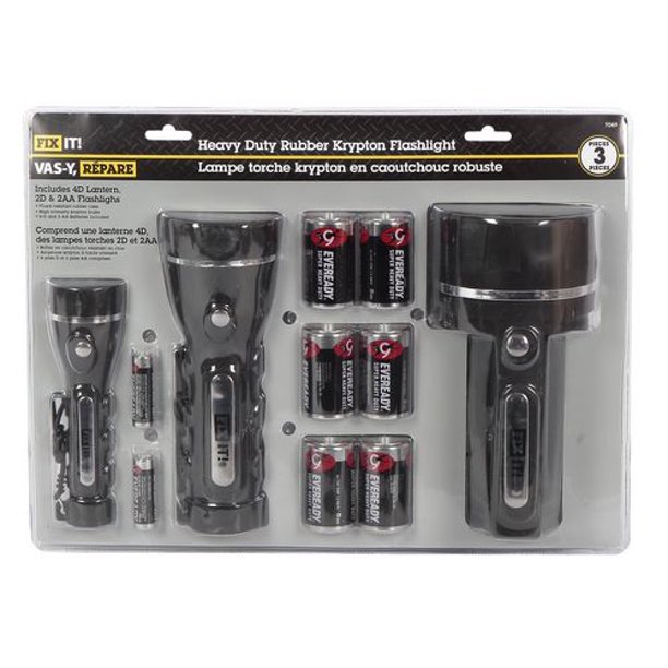 Heavy Duty Rubber Krypton Flashlight - Walmart.ca