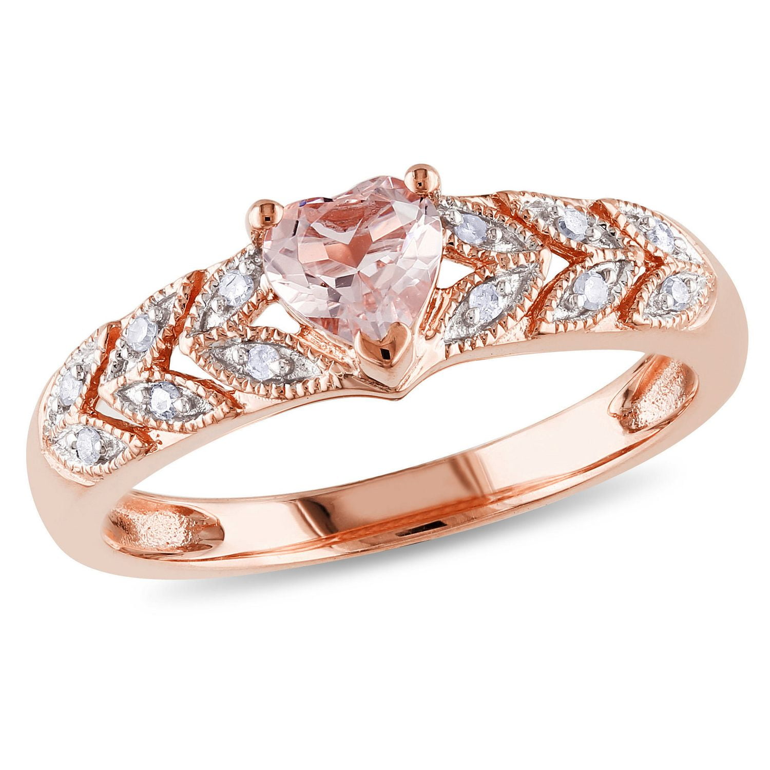 Click here for Tangelo 0.50 Carat T. G.W. Morganite And Diamond-A... prices