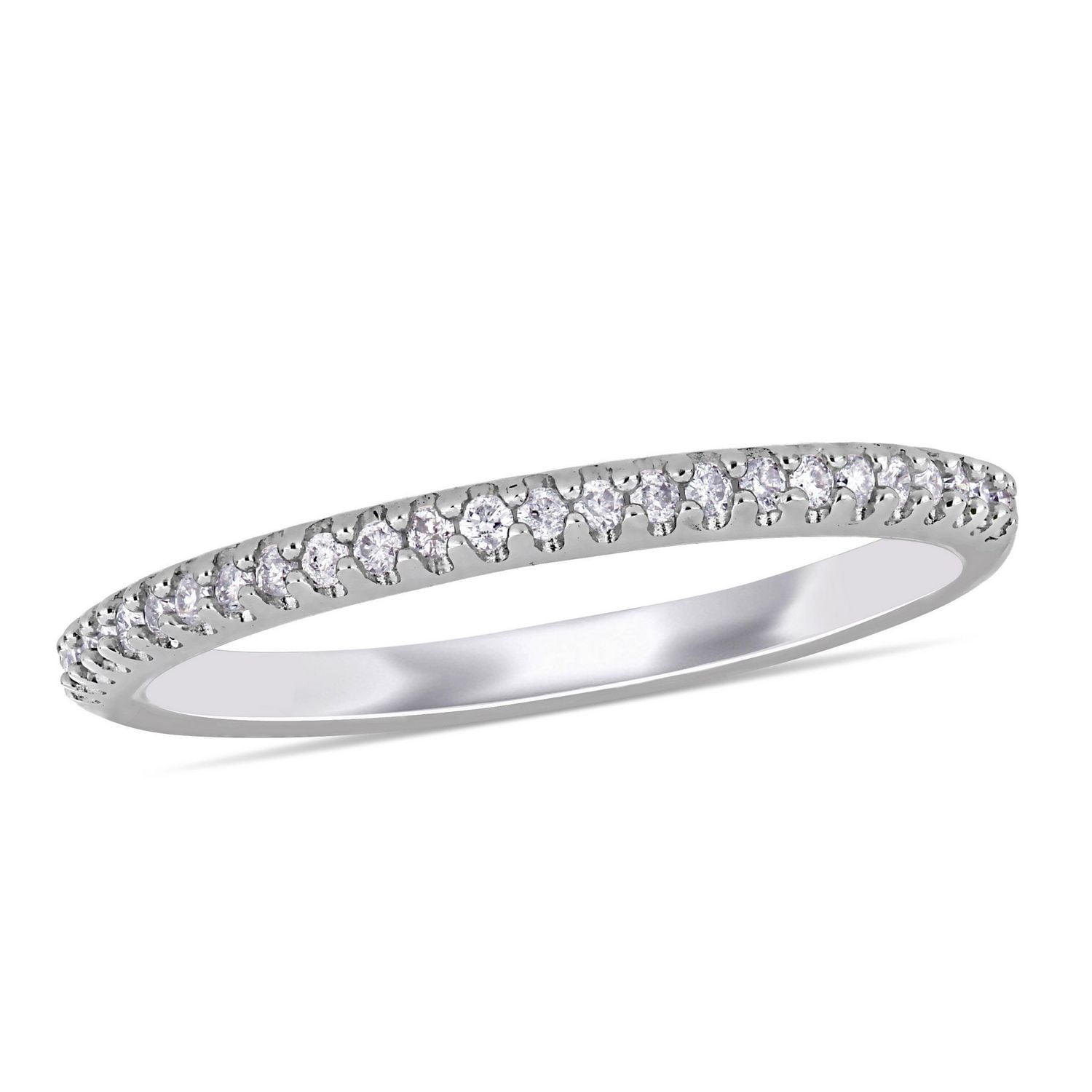 Click here for Miabella 1/8 Carat T. W. Diamond 14k White Gold Et... prices