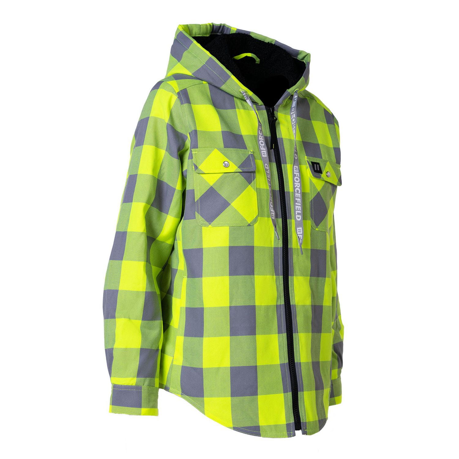 Click here for Forcefield Womens Hooded Sherpa-Lined Flannel Shir... prices