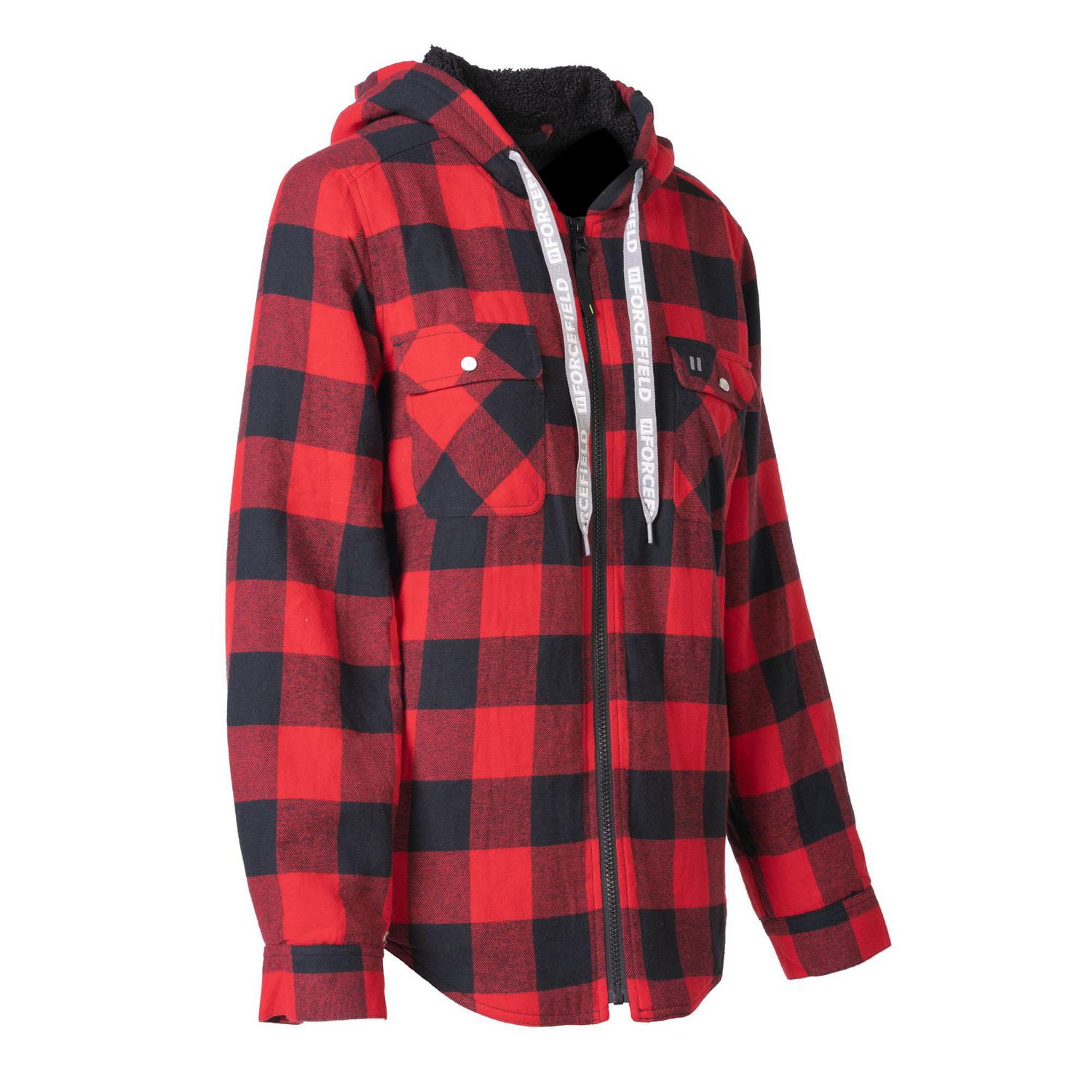 Click here for Forcefield Womens Hooded Sherpa-Lined Flannel Shir... prices
