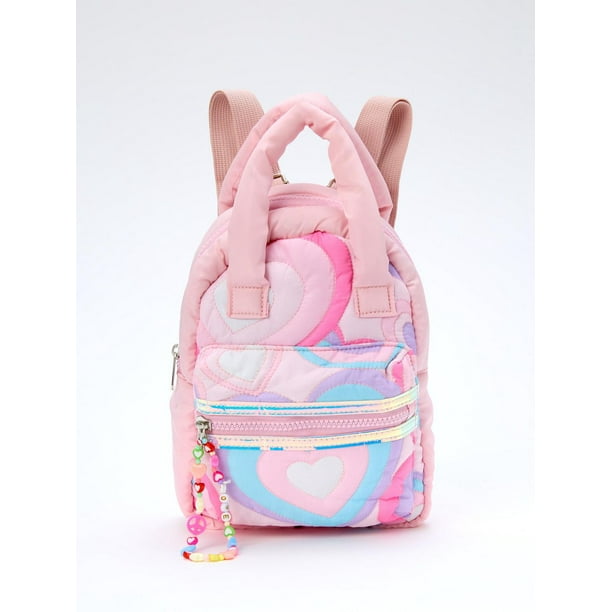 Rainbow Sugar Quilted Heart Mini Backpack - Walmart.ca