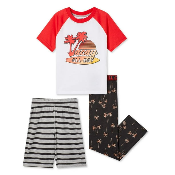 George Boys' Jersey Pajamas 3-Piece Set - Walmart.ca
