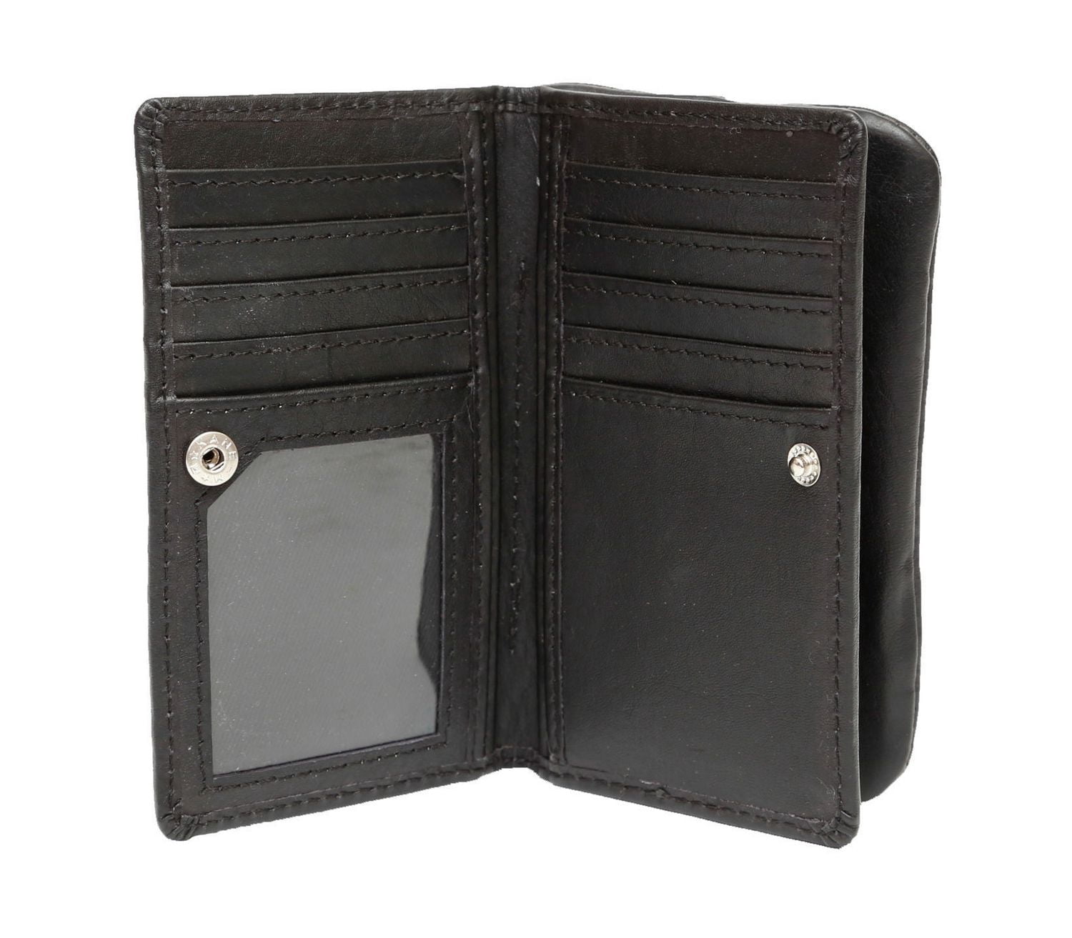 Click here for Ashlin Leather Bi-Fold Mini-Wallet With Change Pur... prices