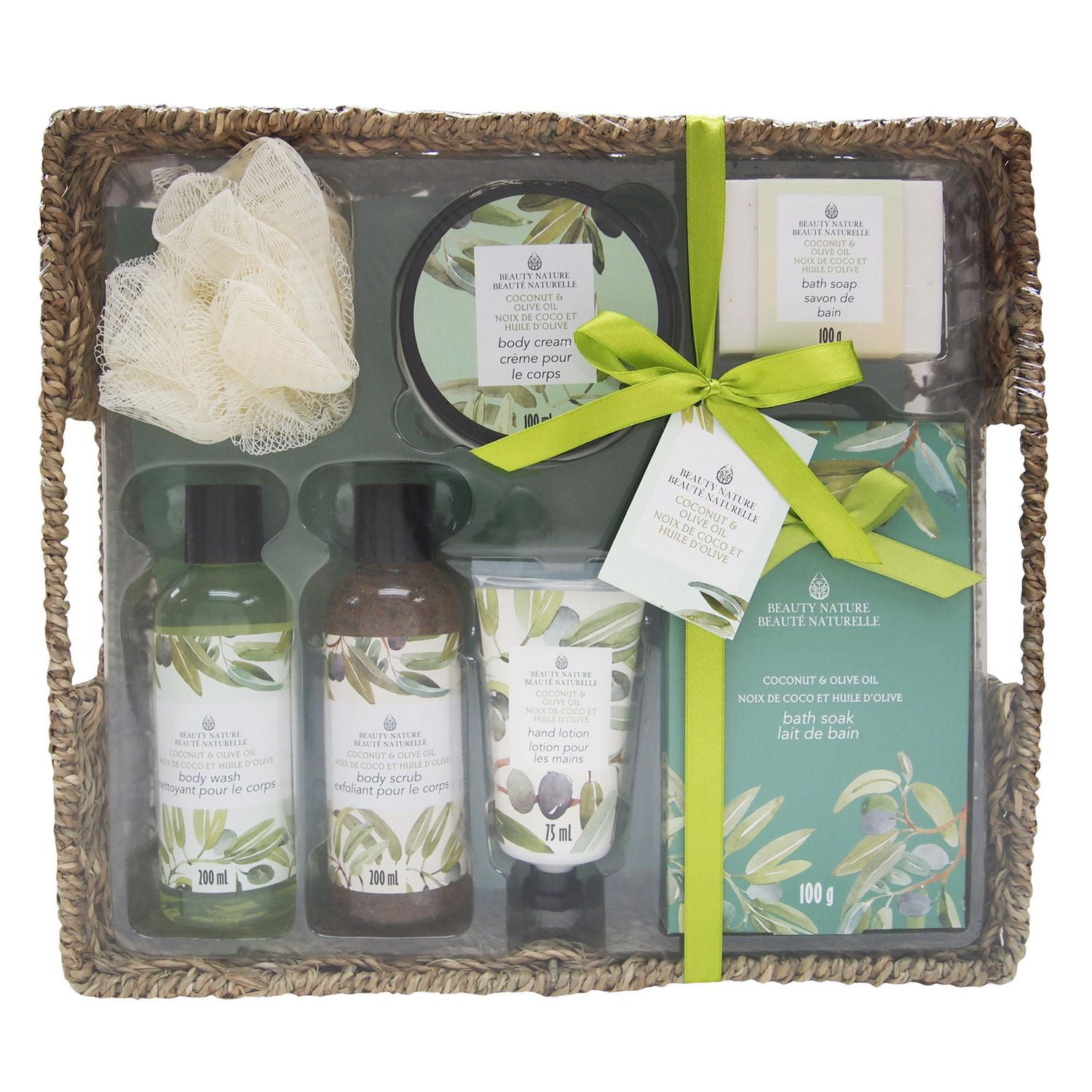 Beauty Nature 8 pieces Bath Set in Basket | Walmart Canada