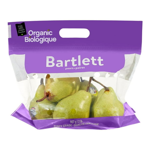 Organic Bartlett Pears, Your Fresh Market, 907 g (2 lb) bag - Walmart.ca