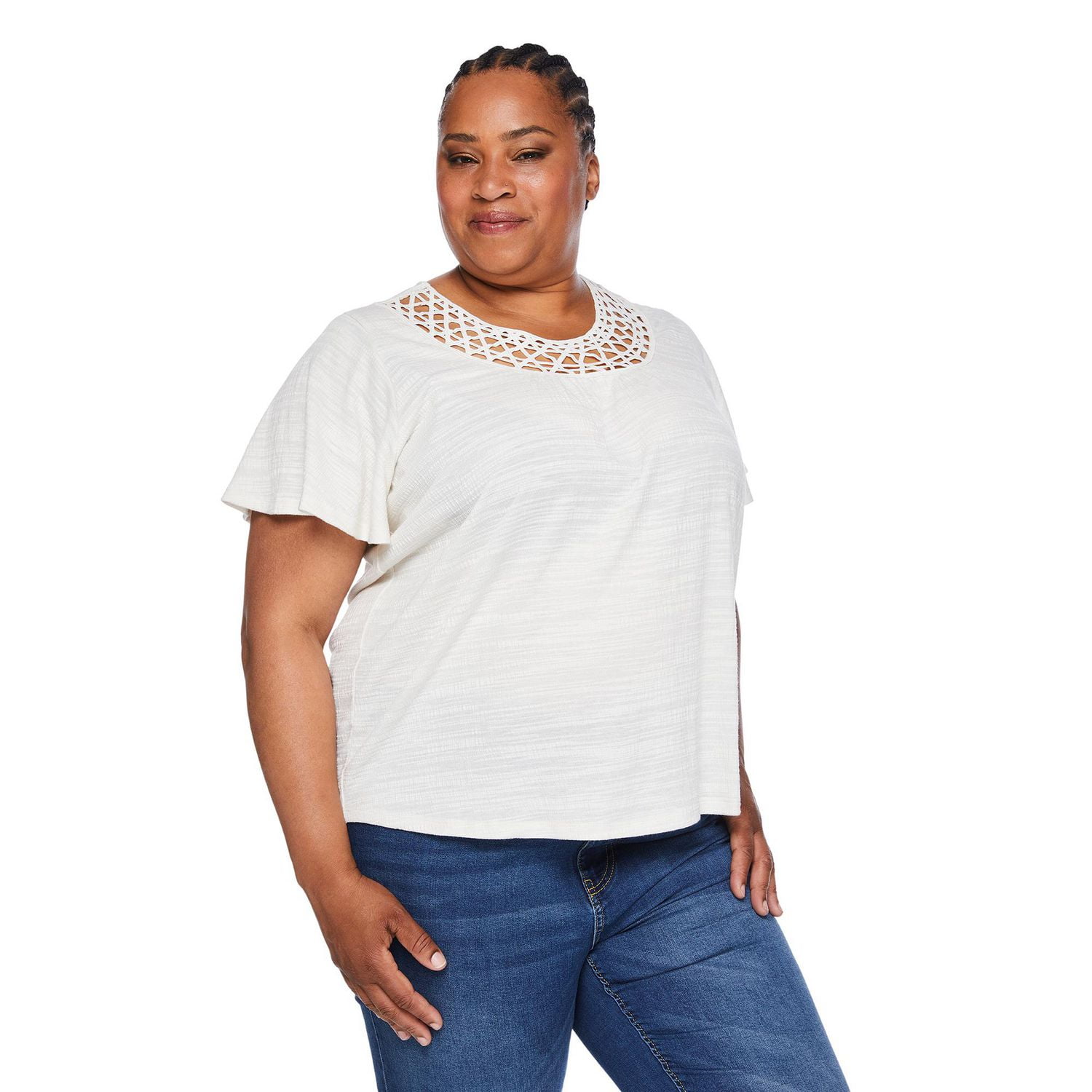 Click here for Iyla Womens Plus Crochet Top 2x prices