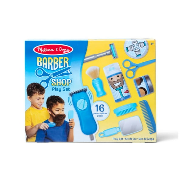 Melissa & Doug Barber Shop Pretend Play Set Shaving Toy for Boys and ...