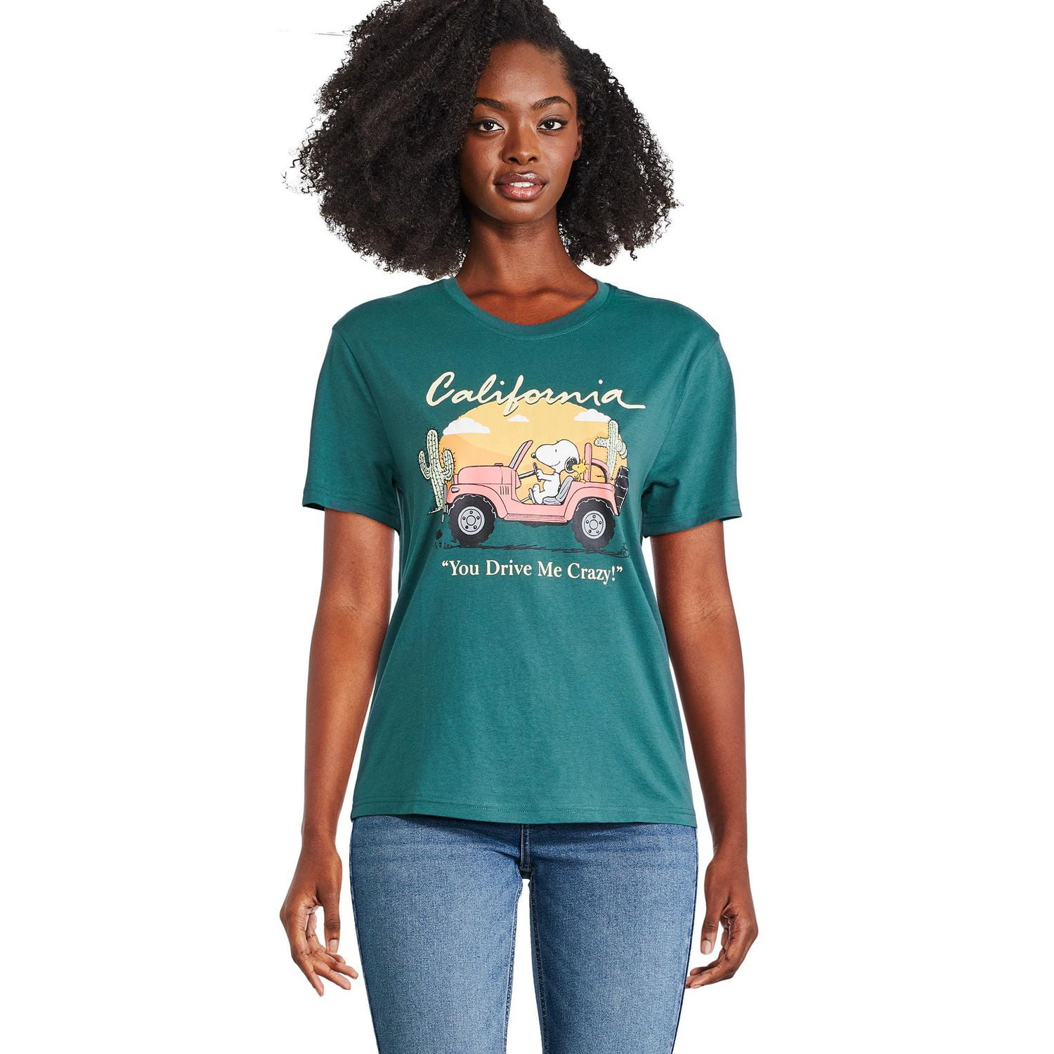 Click here for Peanuts Womens Snoopy California Boyfriend Tee M prices