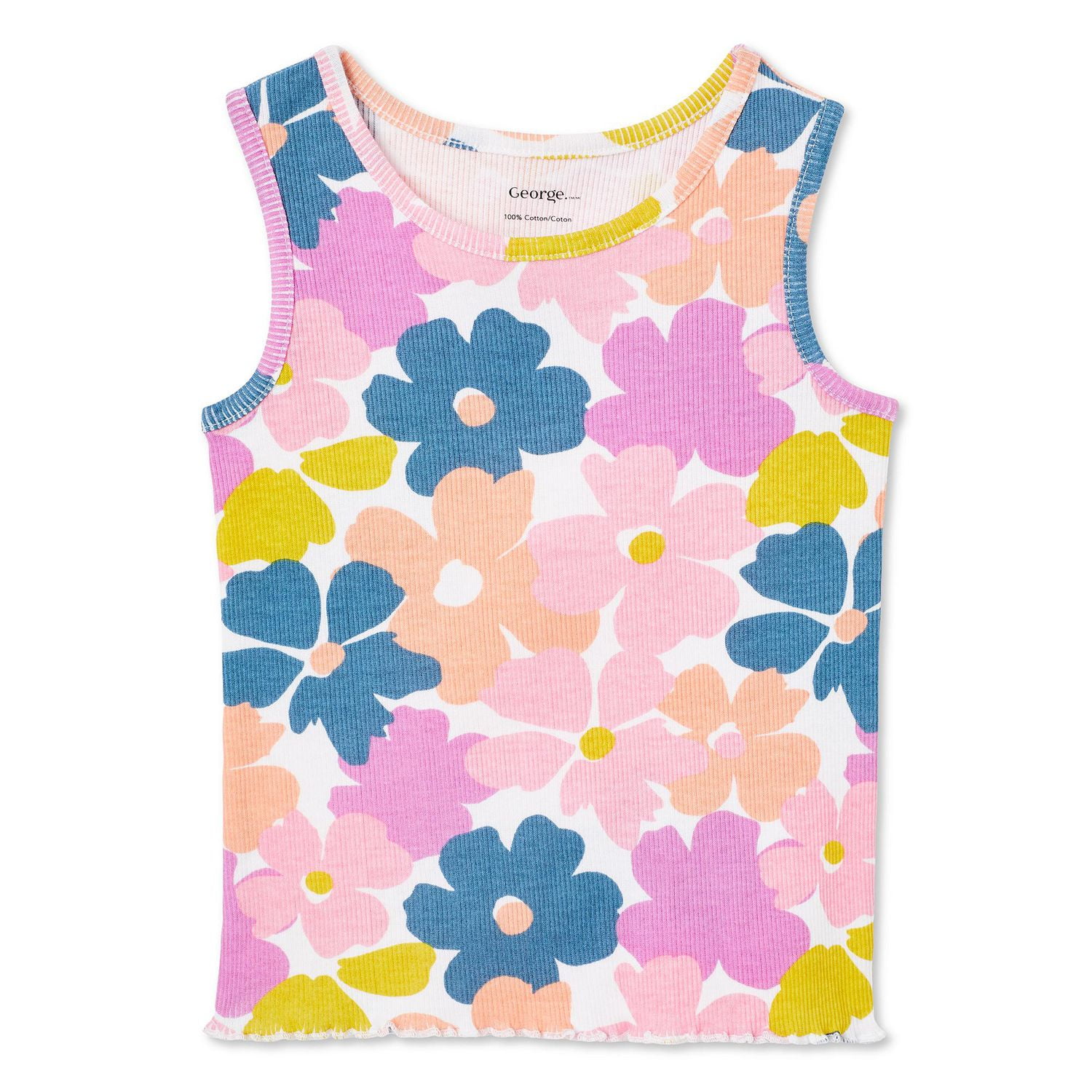 George Toddler Girls' Rib Tank, Sizes 2T-5T - Walmart.ca