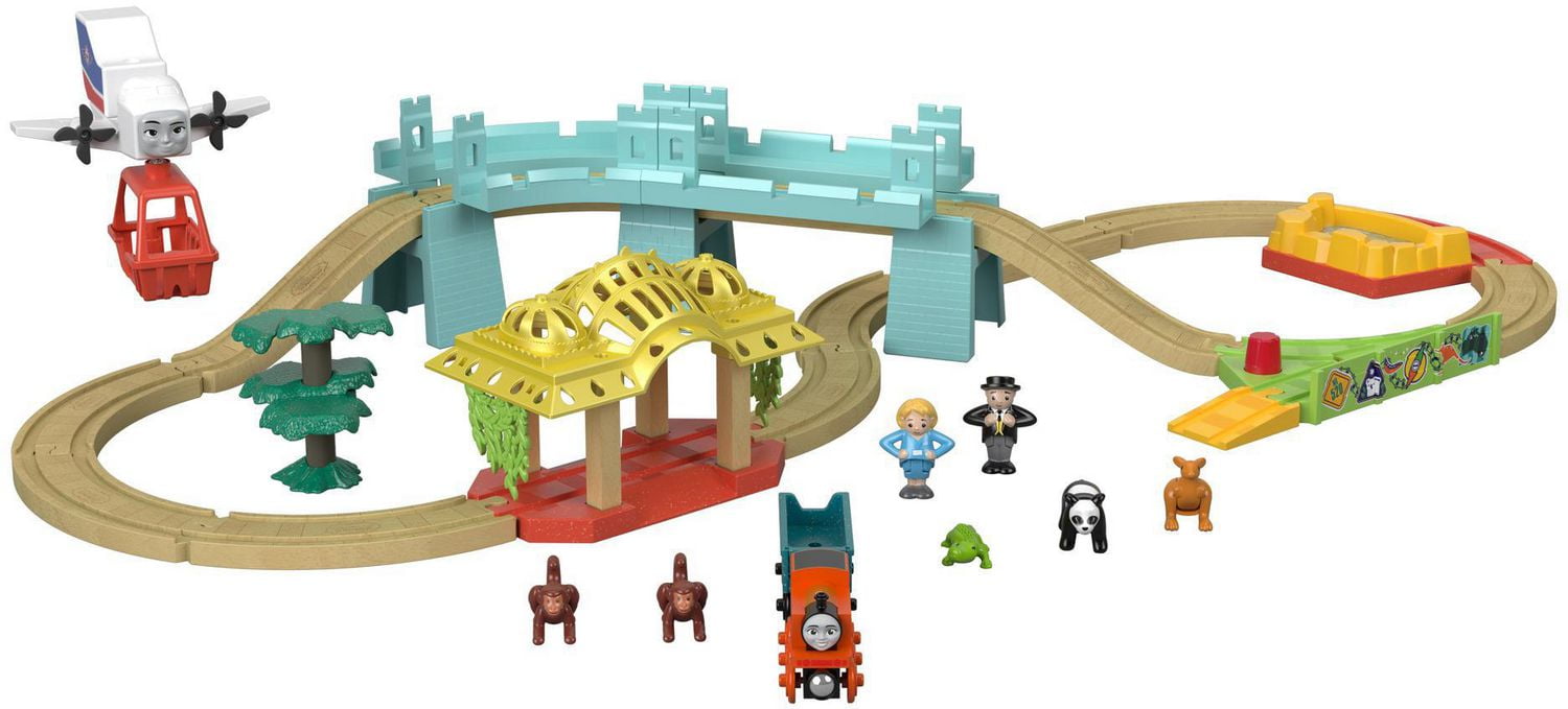 Thomas Friends Wood Big World Adventures Set Walmart
