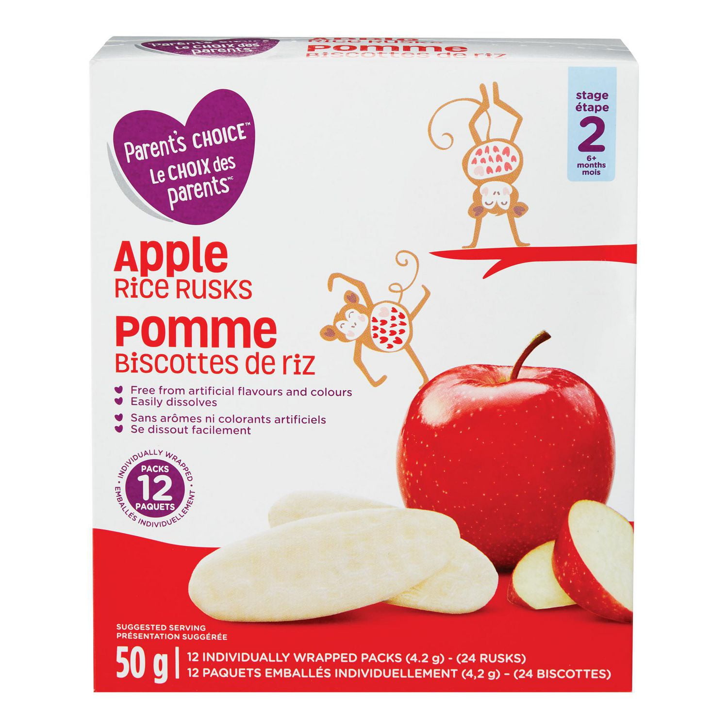 Parent's Choice Apple Rice Rusks | Walmart Canada