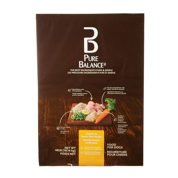 Pure Balance Chicken & Brown Rice Recipe Dry Dog Food - Walmart.ca