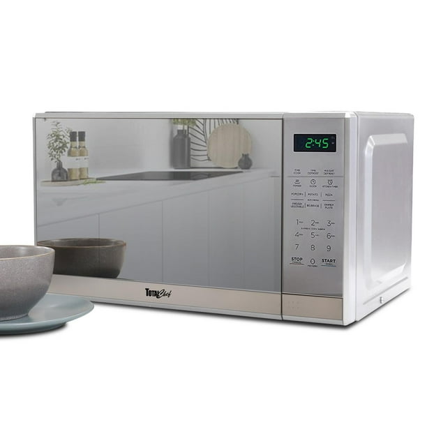 Total Chef 0.7 Cu Ft. Countertop Stainless Steel Microwave with LED ...