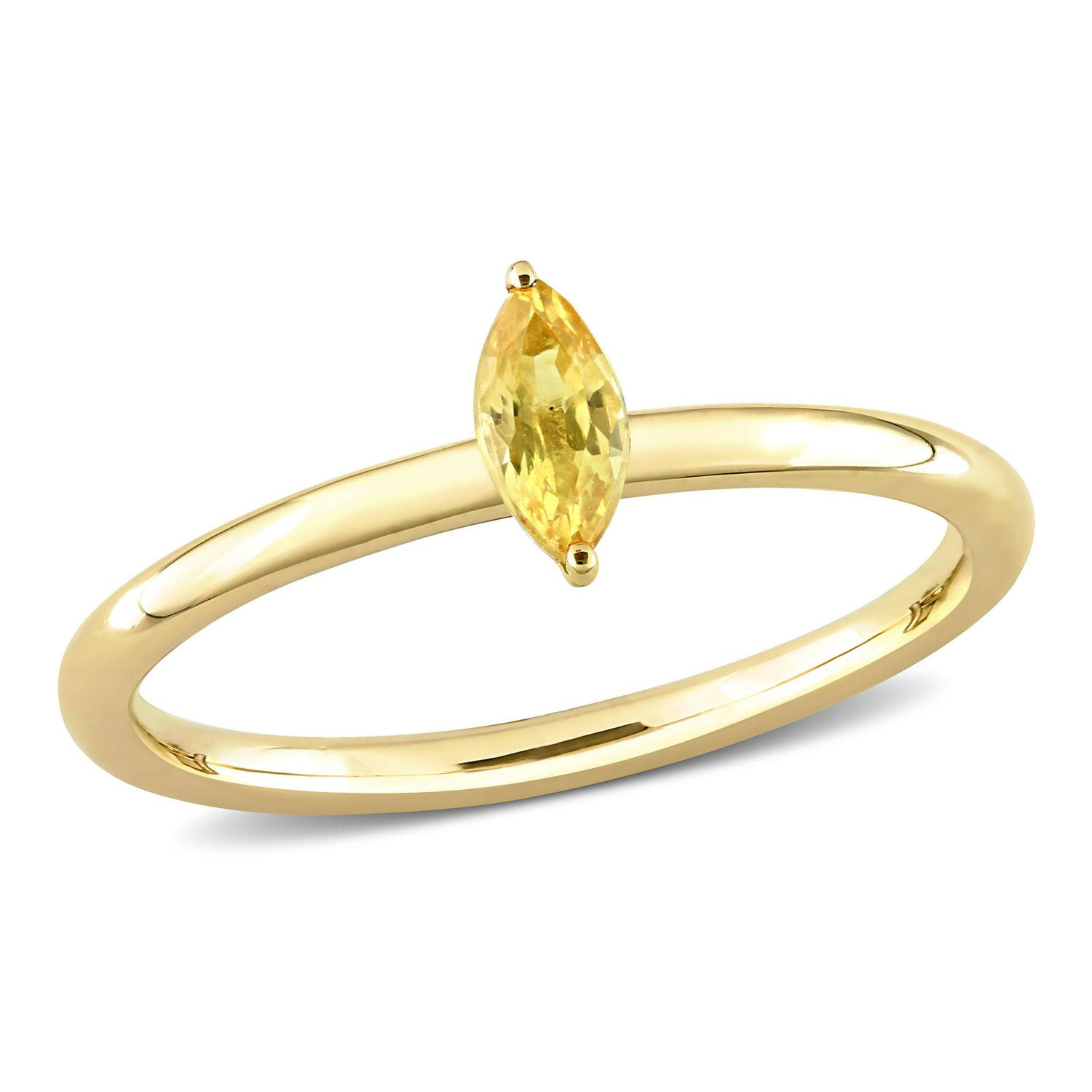 Click here for Miabella 1/3 Carat T. G.W. Yellow Sapphire 10k Yel... prices